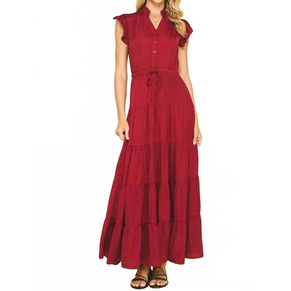 Pinch | Dresses | New Pinch Fall Sleeveless Maxi Dress In Red | Poshmark